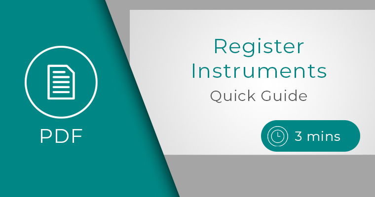 Register Instruments Quick Guide - Weqas