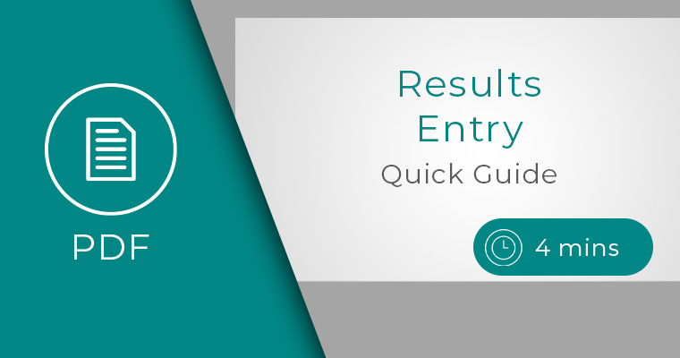 Results Entry Quick Guide - Weqas